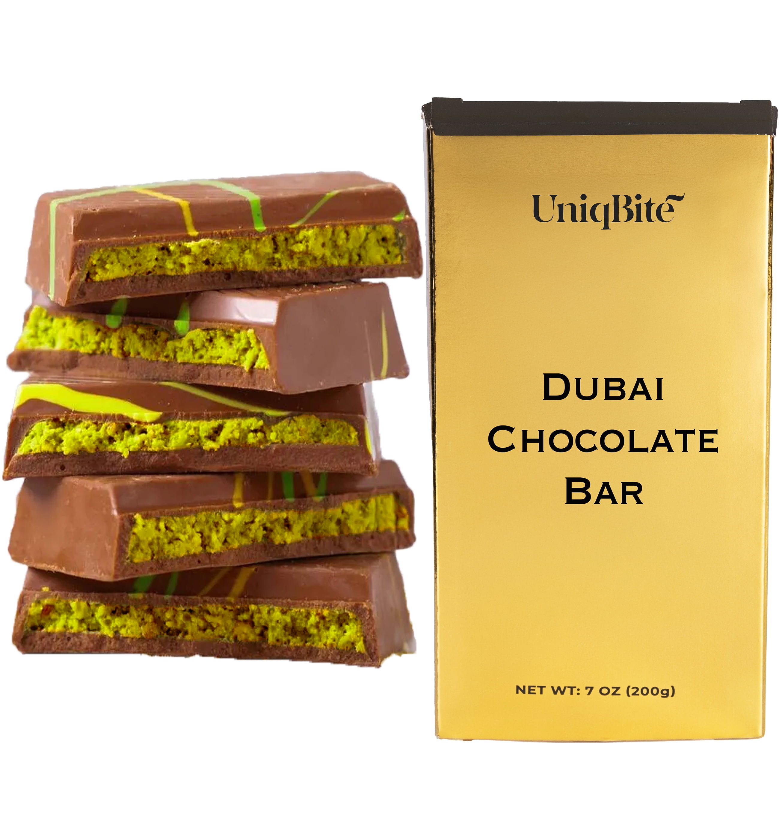 Dubai Chocolate Bar Pistachio | 7 oz (200gr) | Viral Knafeh Chocolate ...