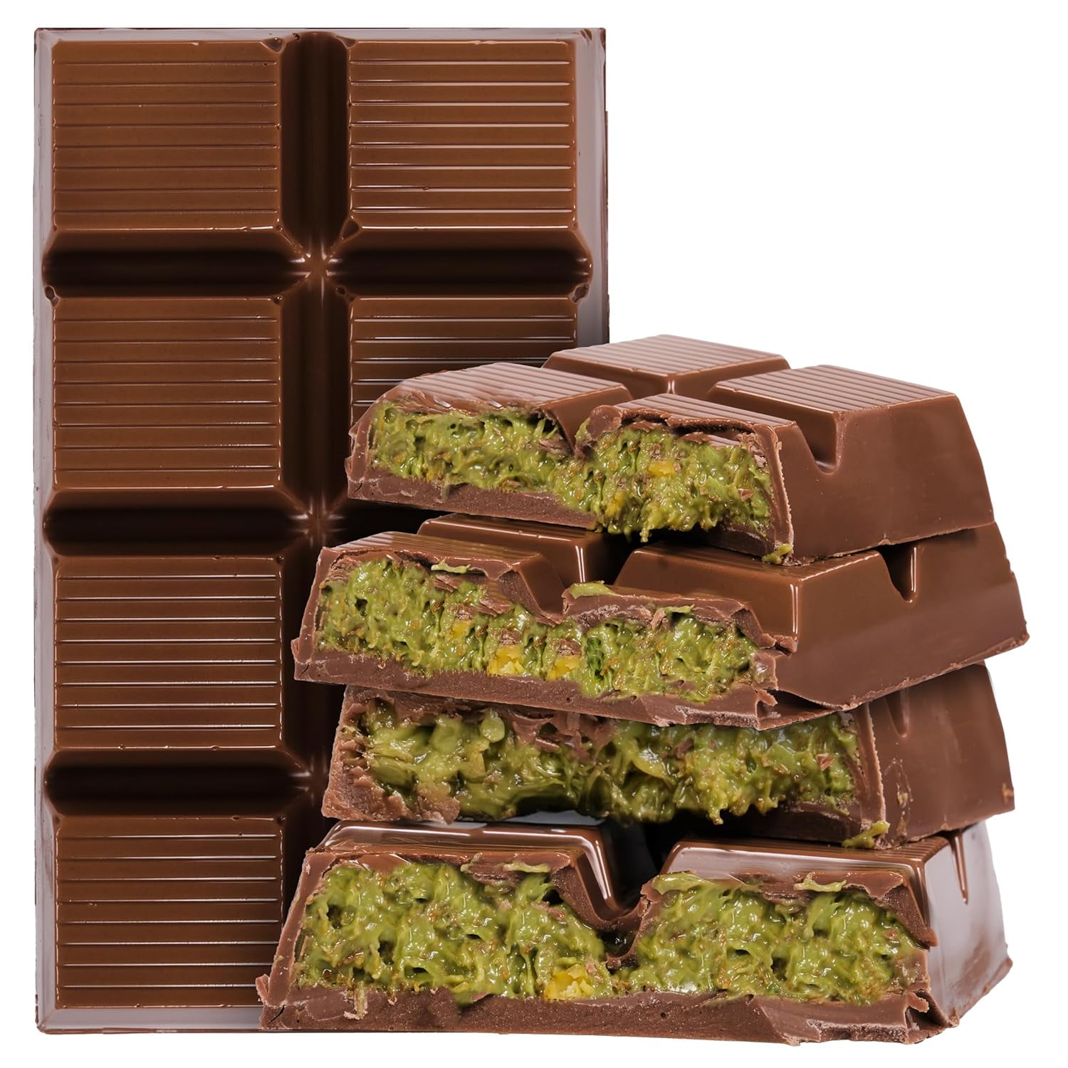 Dubai Chocolate Bar Pistachio, 7oz, Premium Pistachio Dubai Chocolate Bar, Dubai Chocolate with ...