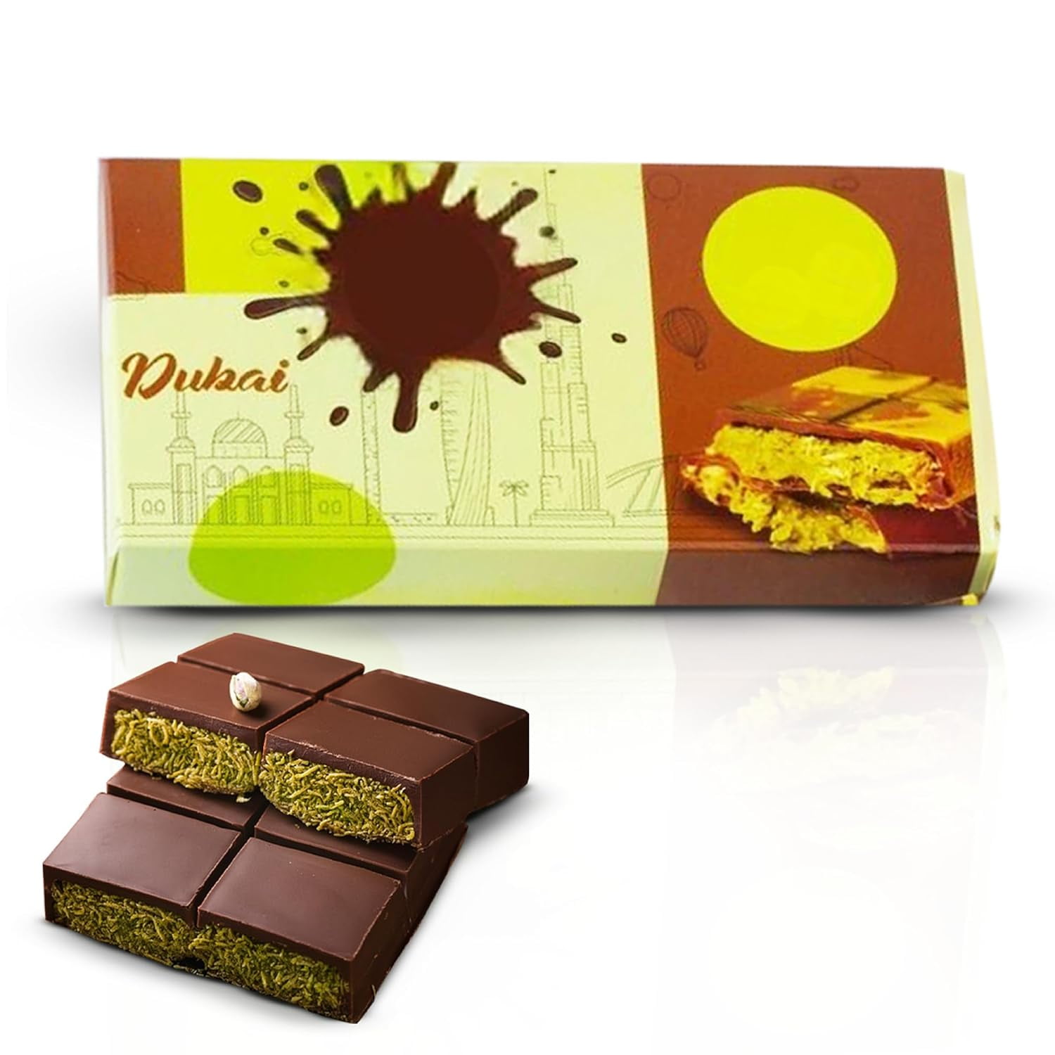 Dubai Chocolate Bar with Pistachio – Handmade Viral Dubai Chocolate ...