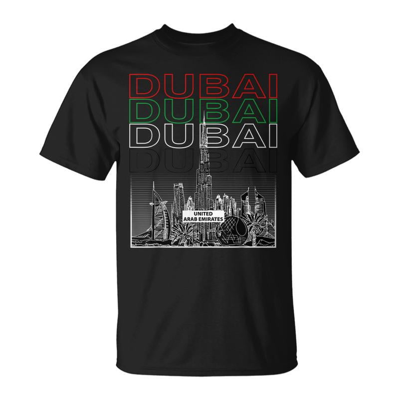 Dubai City Skyline Arab Emirates Vacation Matching Outfit TShirt ...