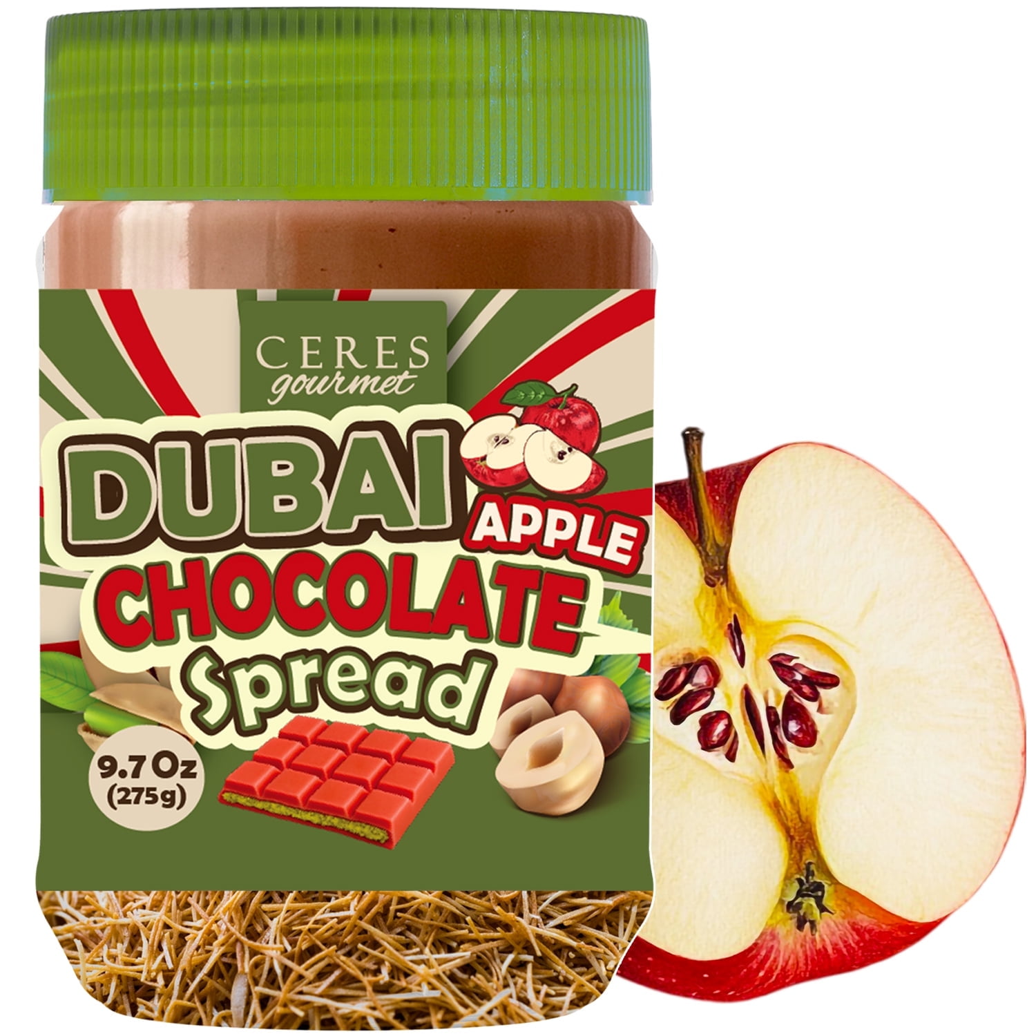 Dubai Spreadable Chocolate with Freeze Dried Apple – 9.7 oz / 275 g ...
