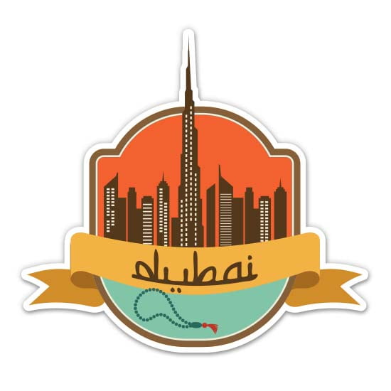 Dubai UAE - 8" Vinyl Sticker - For Car Laptop I-Pad - Waterproof Decal ...