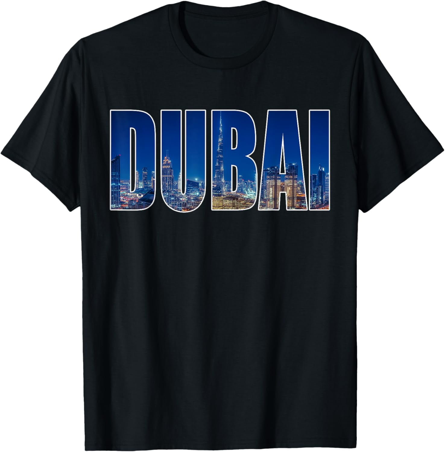Dubai UAE Urban Skyline Photography Font T-Shirt - Walmart.com