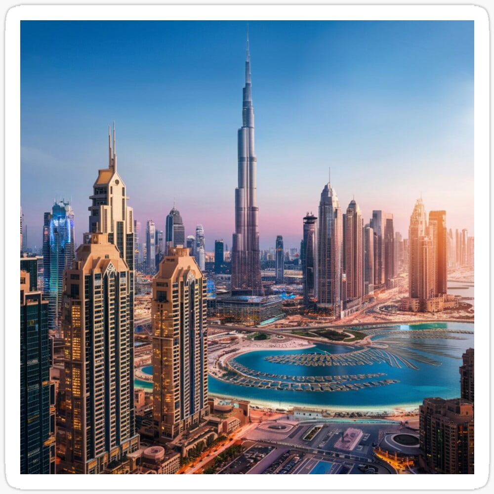 Dubai, United Arab Emirates Sticker Phone Decal Water Bottle Stickers ...