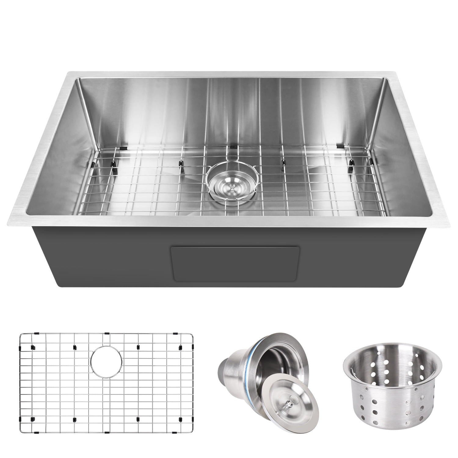 Dubbin Stainless Steel Kitchen Sink, Outdoor Bowl Wet Bar Sink with ...