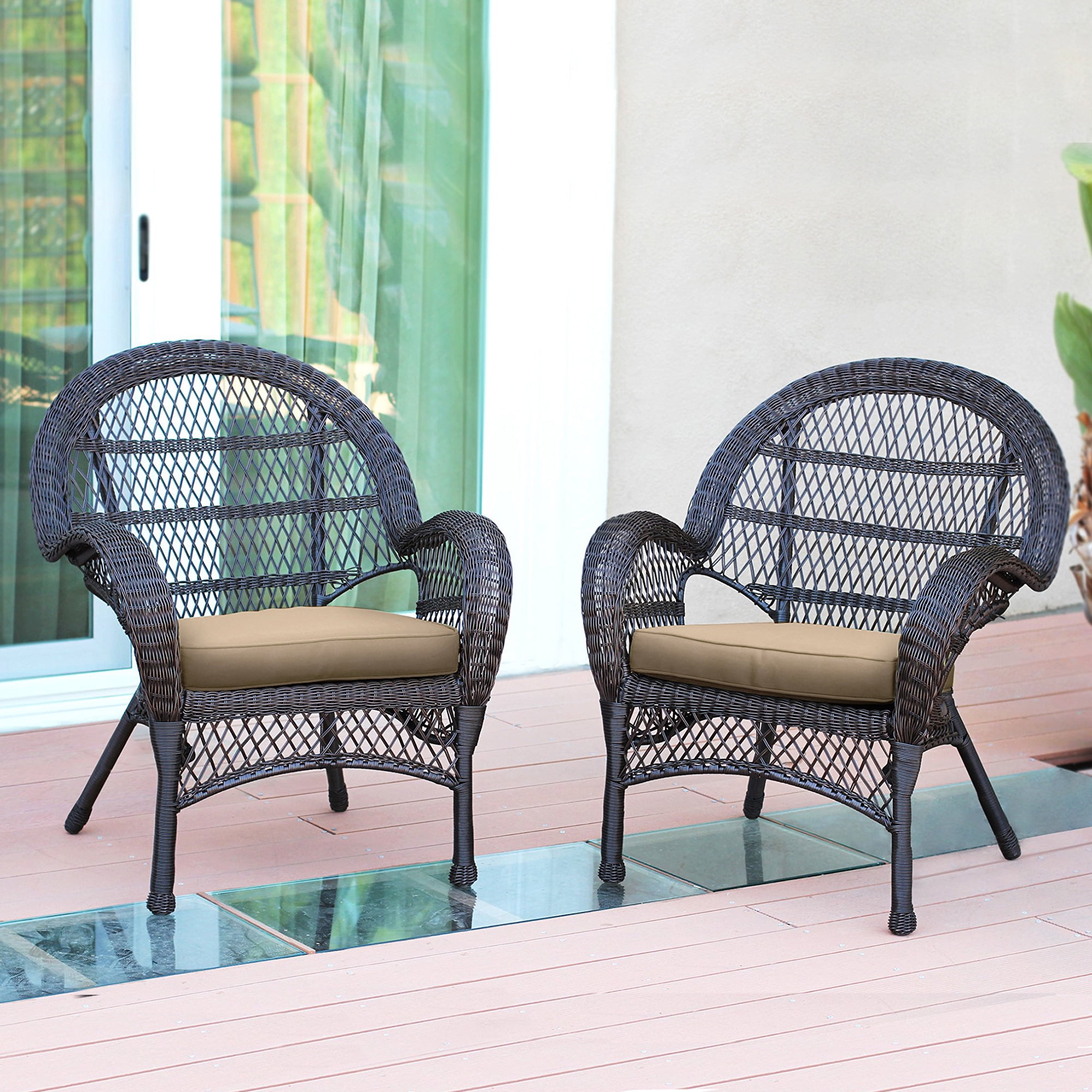 Dubbin Wicker Chair Roma Stacking Dining Chair for Outdoor, Deck, Patio ...