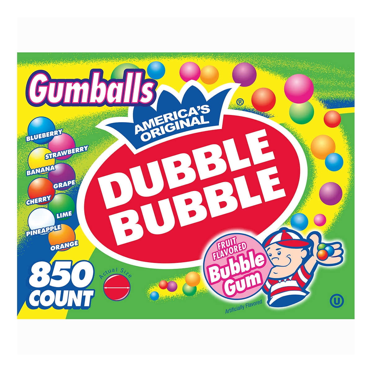 Dubble Bubble, Gumball Refill, 850-count, Assorted Fruit Flavors ...