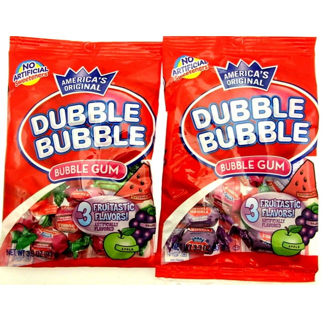 Dubble Bubble Fruit Flavored Bubble Gum, 3.3 oz - Walmart.com