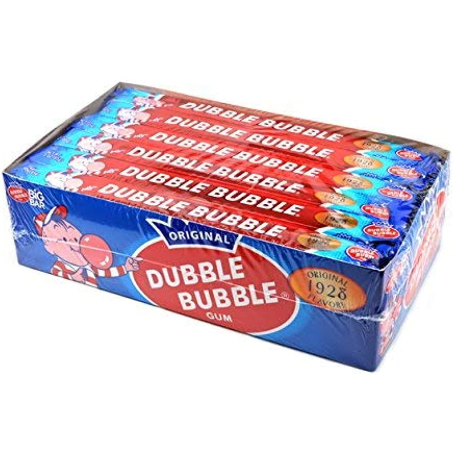 Dubble Bubble Wrapped Original Bubble Gum Big Bar - 24 Pieces / Box ...