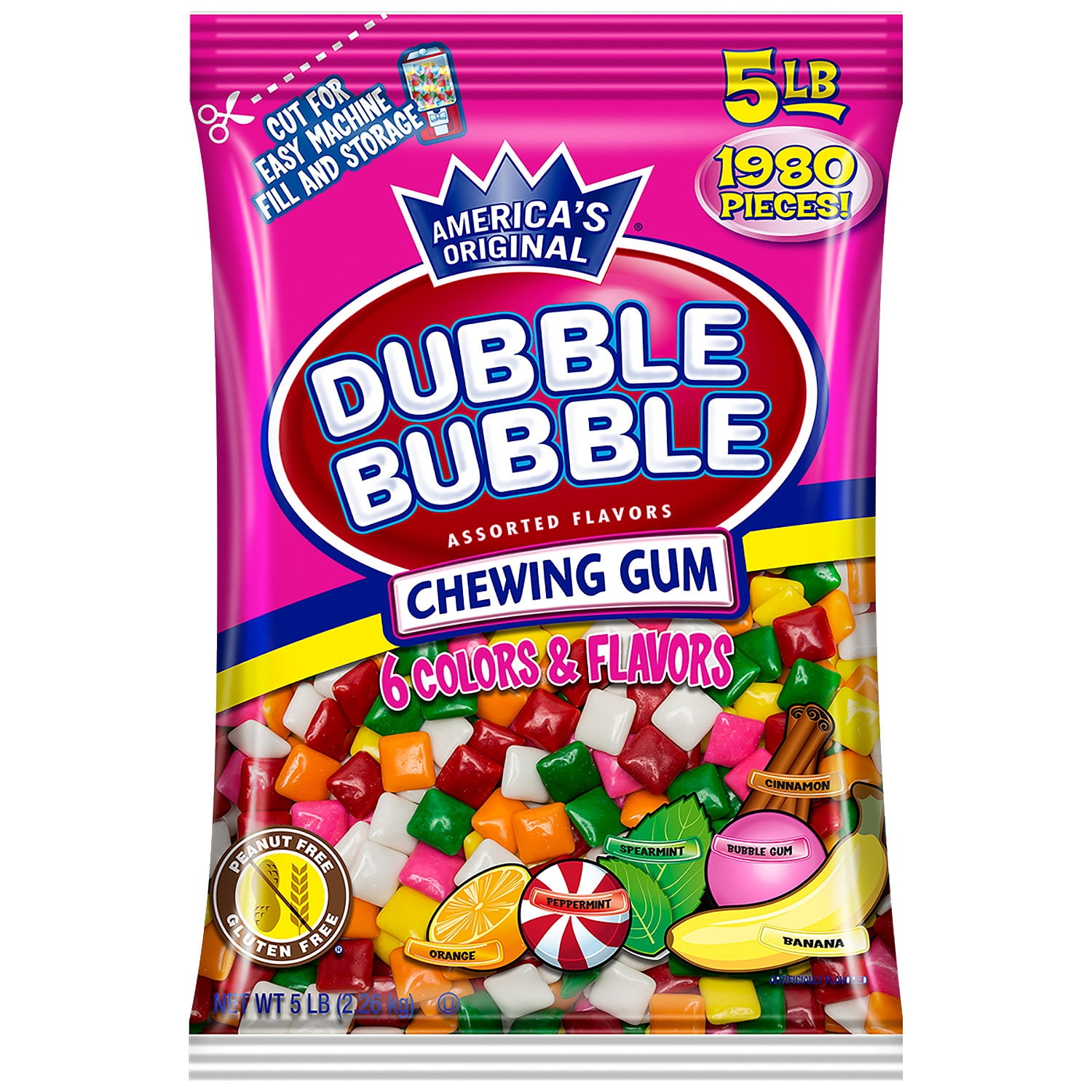 Dubble Bubble Chew Tabs Assorted (5 lbs.) - Walmart.com
