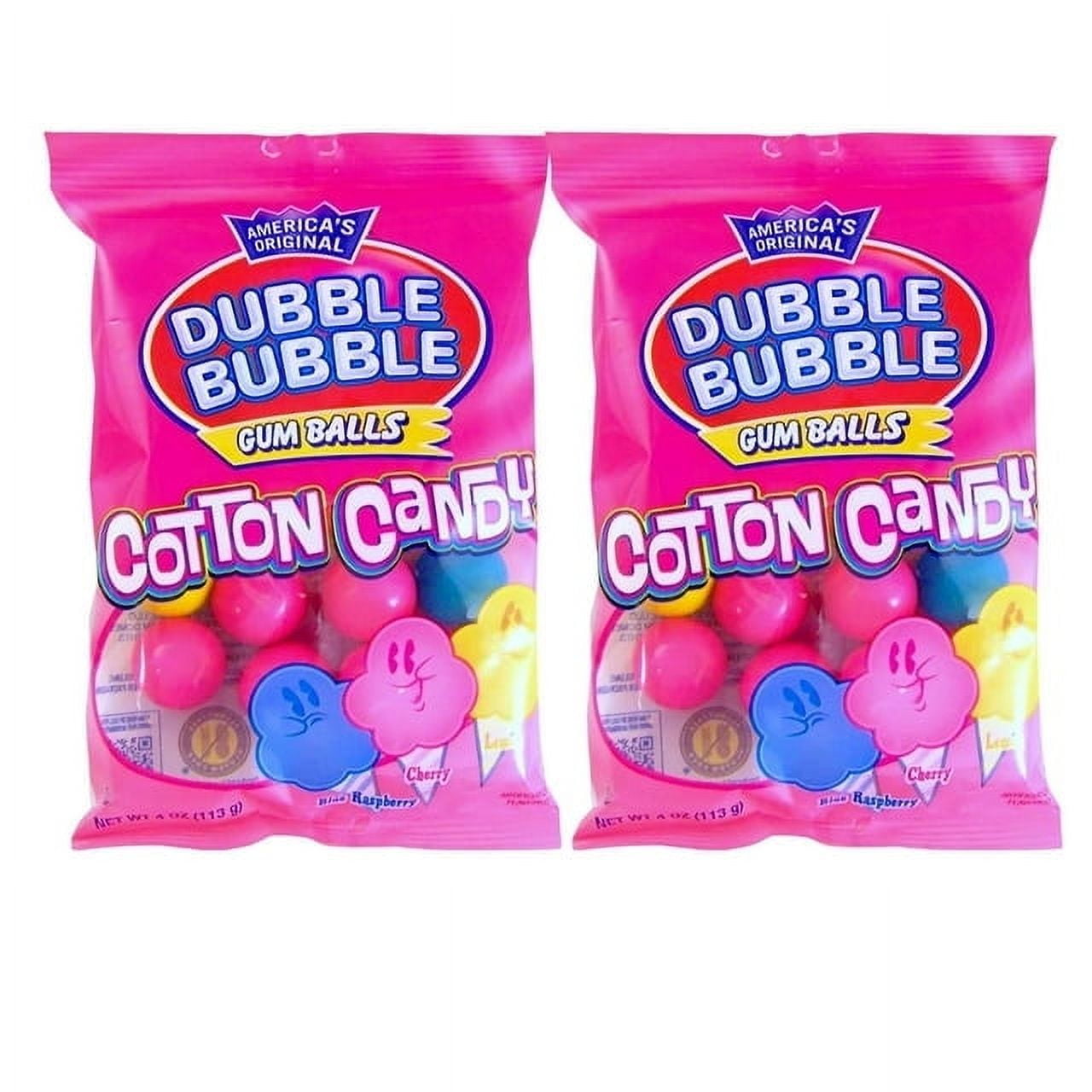 Dubble Bubble Cotton Candy Gumballs 4-oz. Bag 3 Assorted Flavors ...