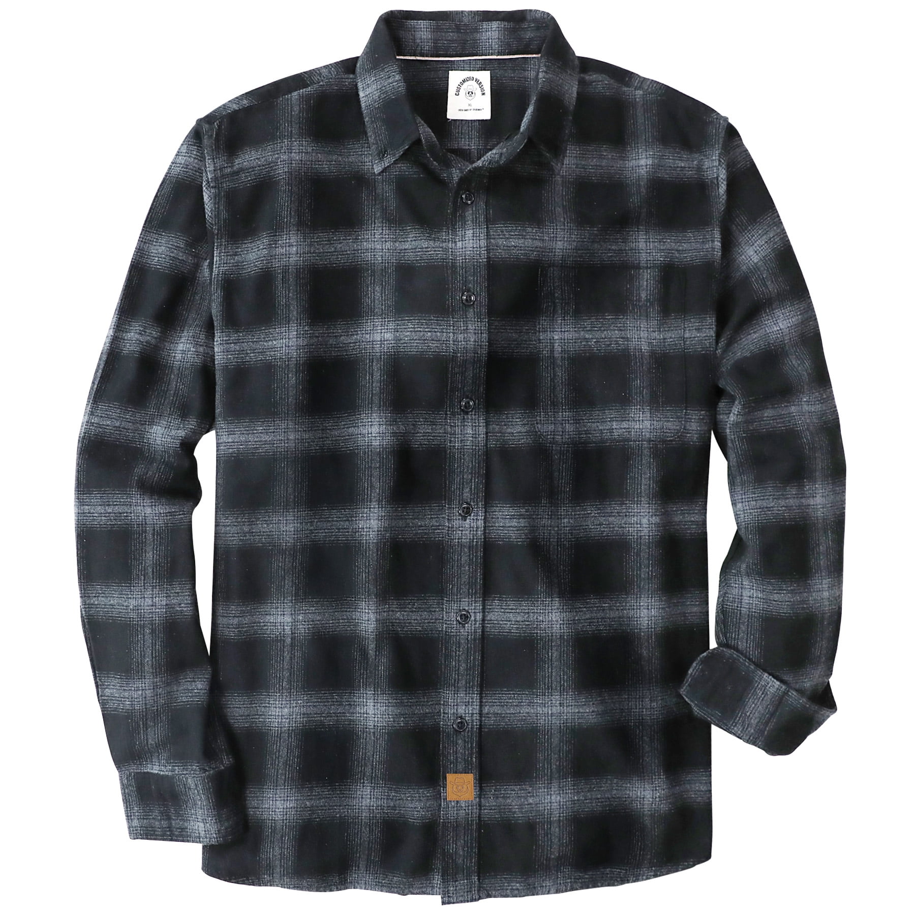 Dubinik® Flannel Shirt for Men 100% Cotton Mens Flannel Shirts Long ...