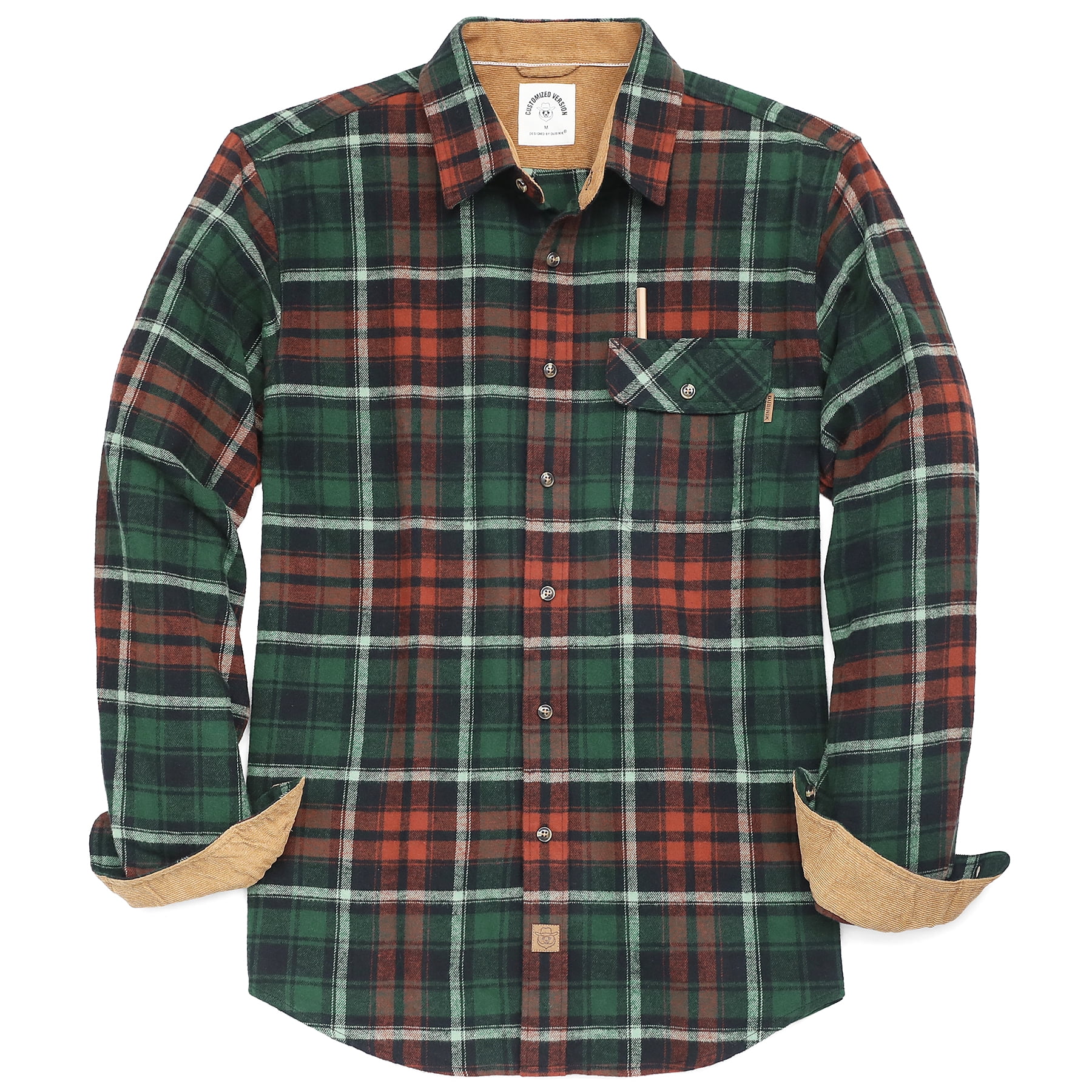 Dubinik® Mens Flannel Shirts Long Sleeve Flannel Shirt For Men Casual ...