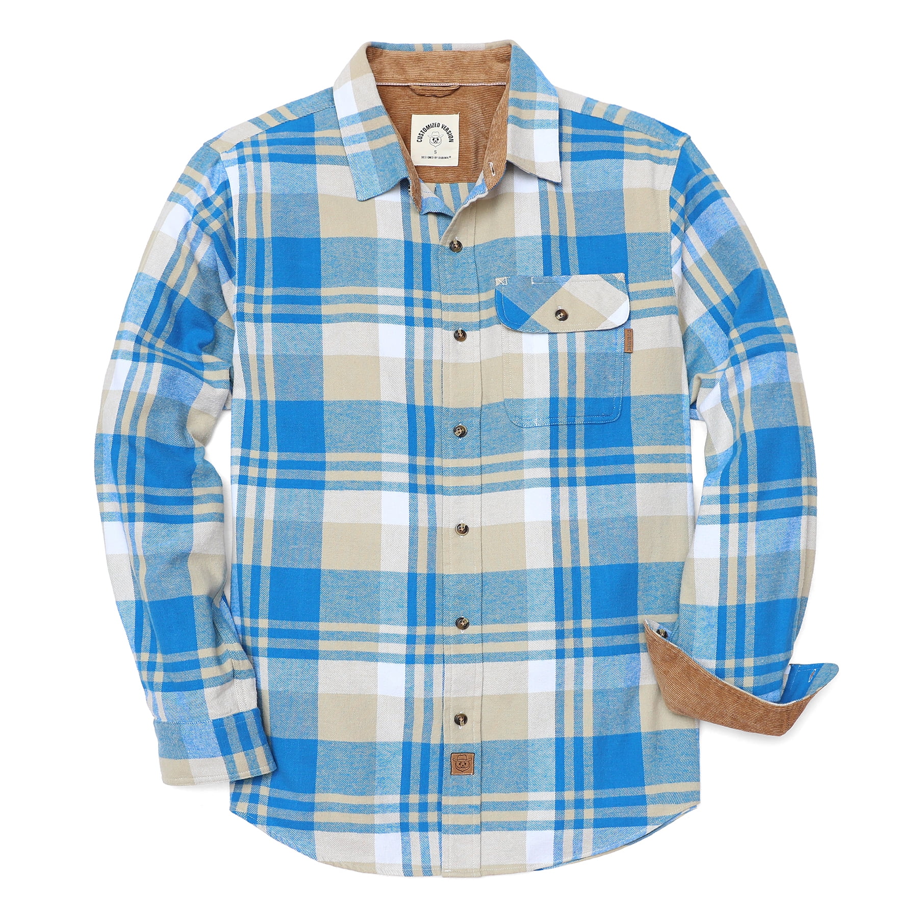 Dubinik® Mens Flannel Shirts Long Sleeve Flannel Shirt For Men Casual ...