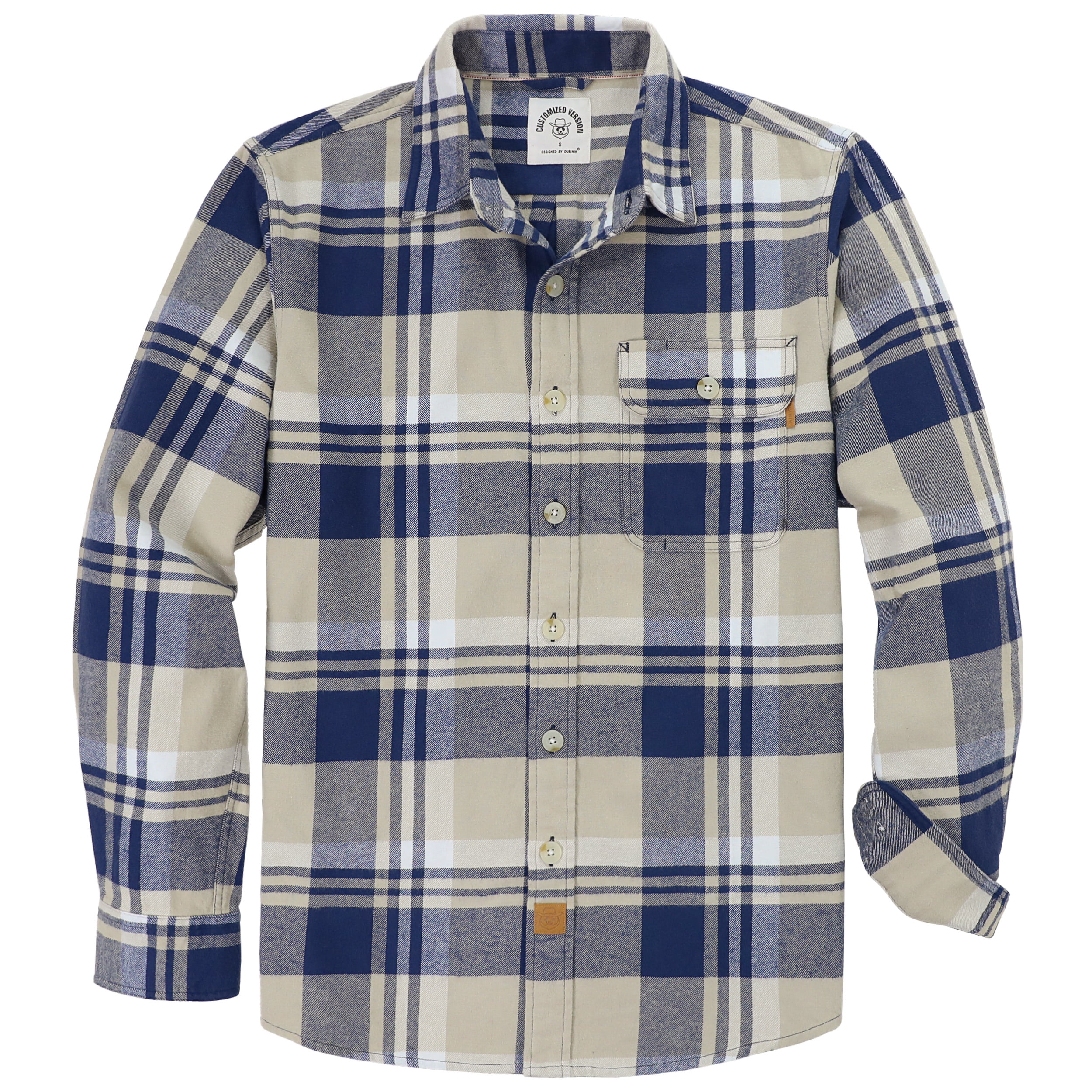 Dubinik®Mens Flannel Shirts Long Sleeve Flannel Shirt For Men Warm ...