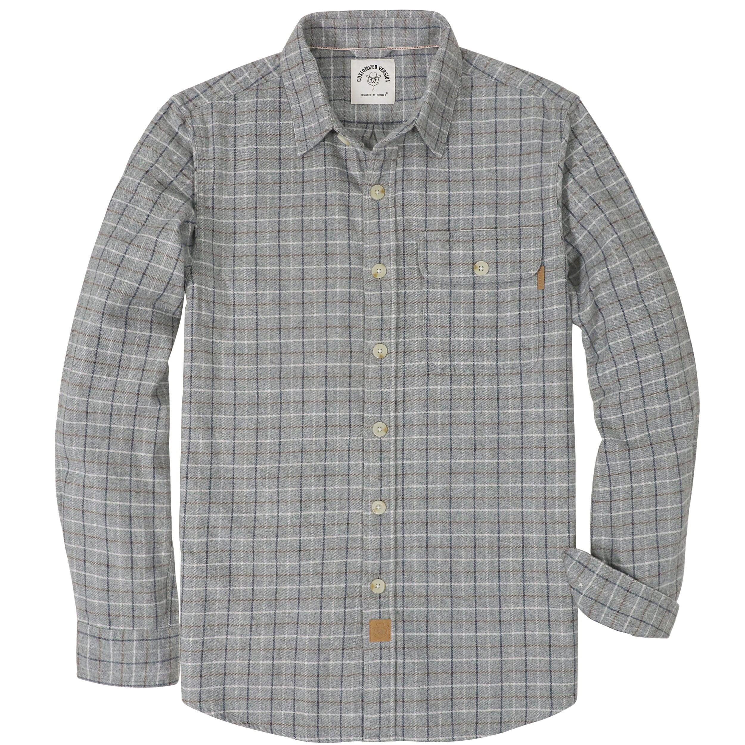 Dubinik®Mens Flannel Shirts Long Sleeve Flannel Shirt For Men Warm ...