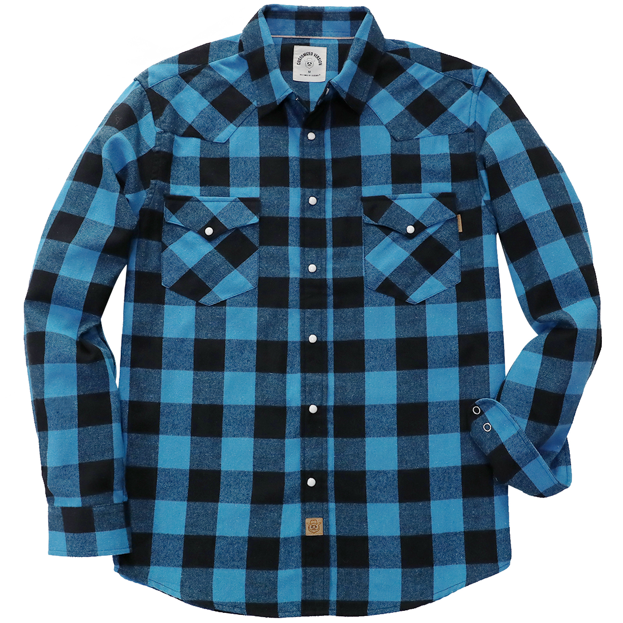 Niumike Outdoor Casual Vintage Long Sleeve Plaid Flannel Button Down ...