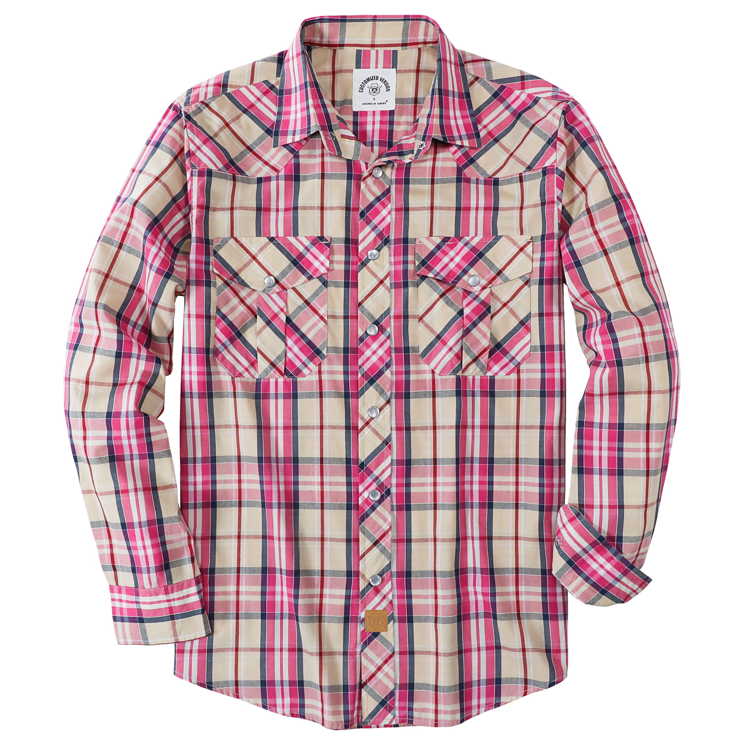 Dubinik® Pearl Snap Shirts for Men Long Sleeve Western Shirts for Men ...