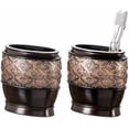 Dublin Brown Toothbrush Holders for Bathrooms Set of 2 - Bathroom ...