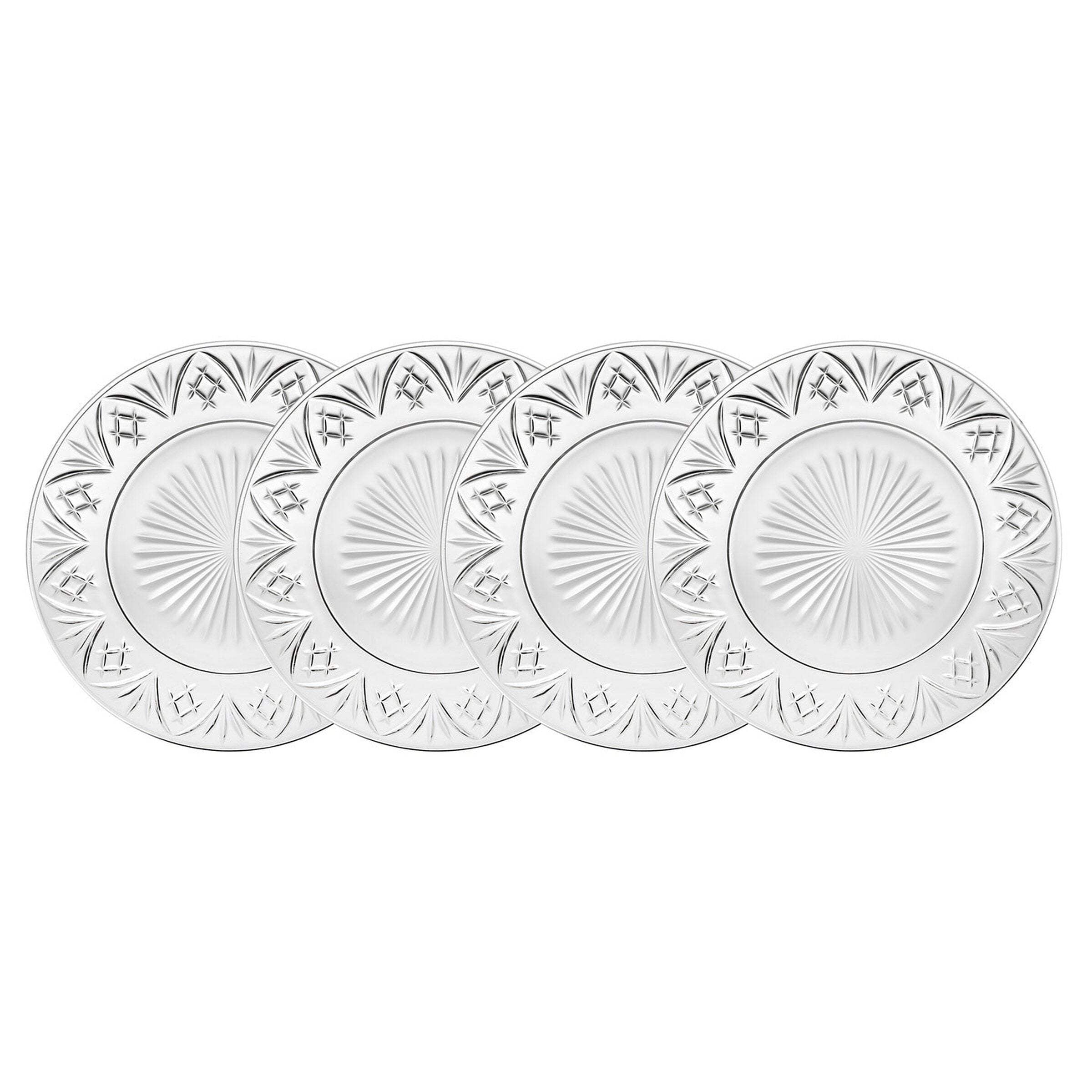 Dublin Crystal Dinner Plate, Set of 4 - Walmart.com