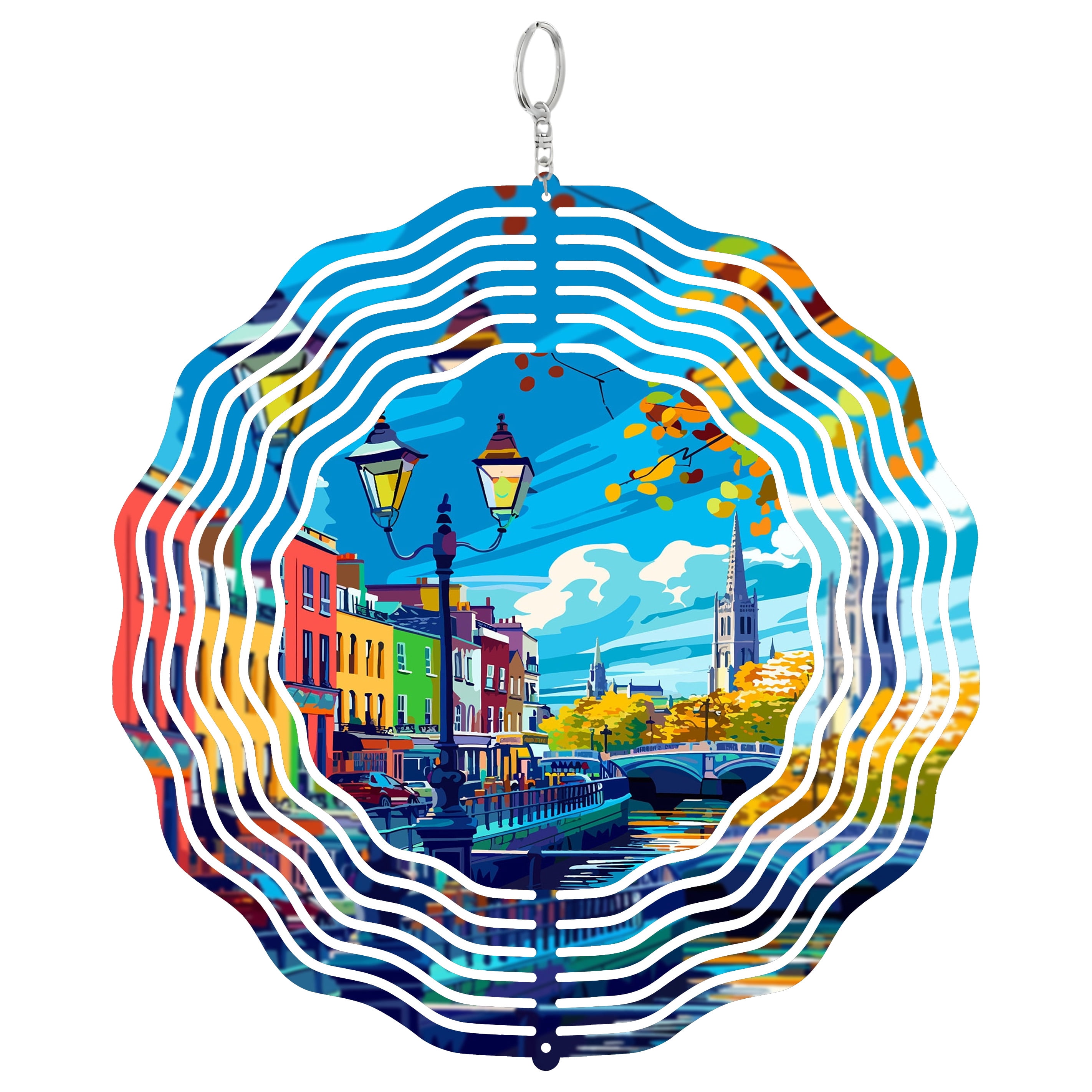 Dublin Ha'penny Bridge 3D Wind Spinner Ireland Skyline Art - Walmart.com