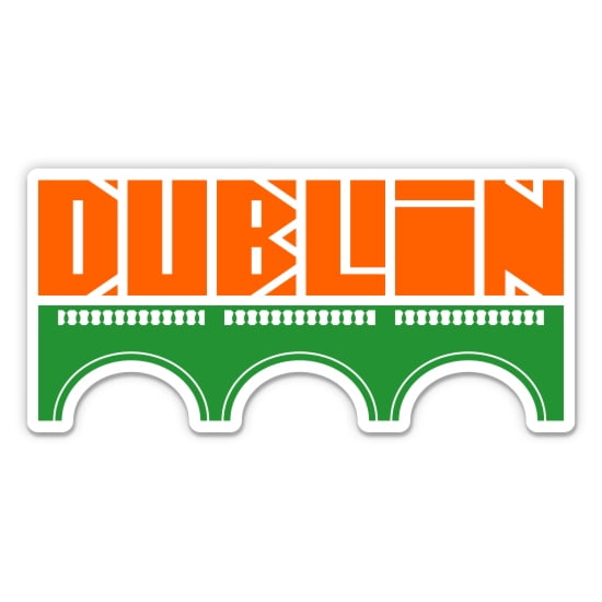 Dublin Ireland - 5" Vinyl Sticker - For Car Laptop I-Pad - Waterproof ...