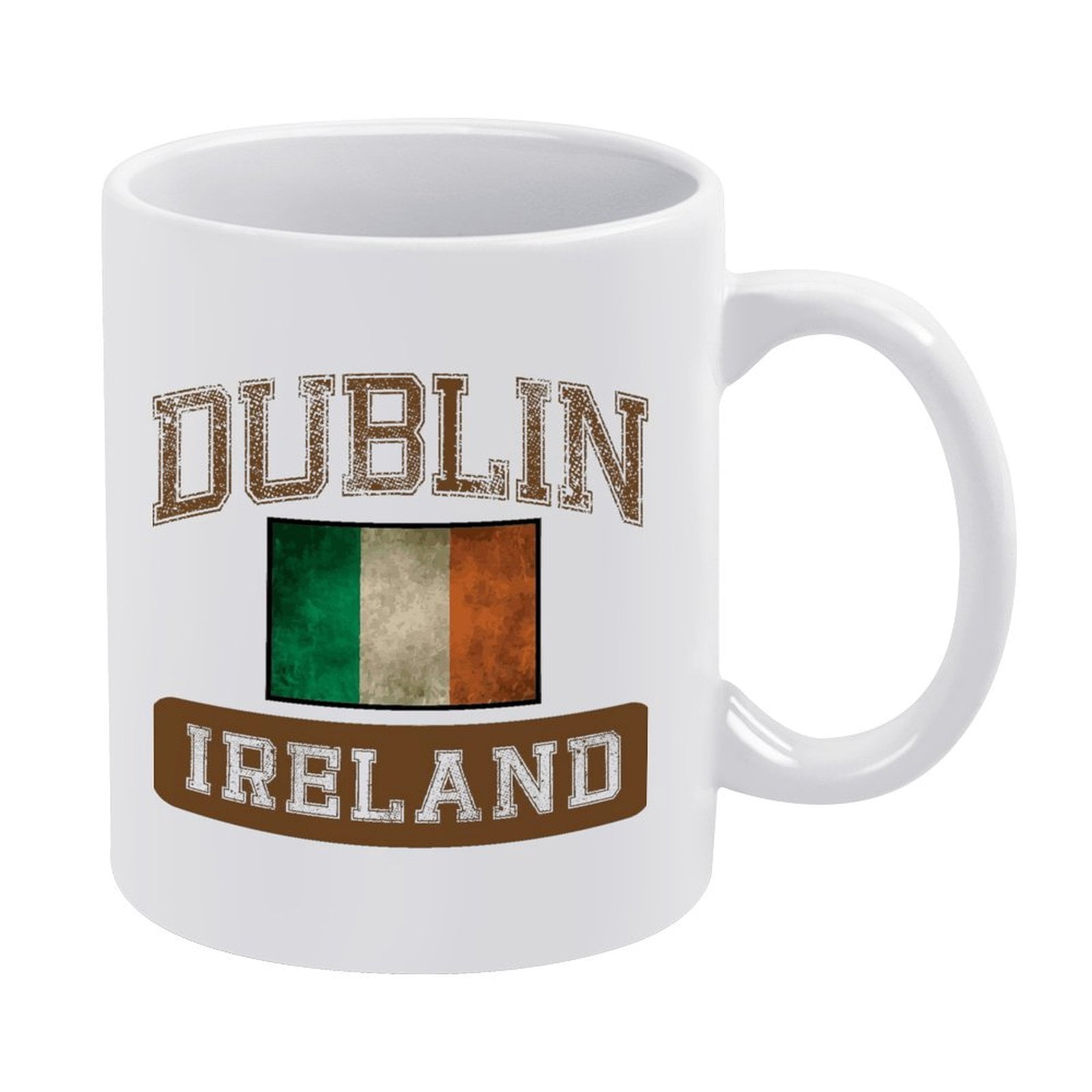 Dublin Ireland Coffee Mug White Ceramic 11 Oz Tea Cup with Celtic ...