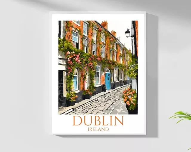Dublin Ireland Wall Art , Charming Dublin Street Poster, Quaint Irish ...