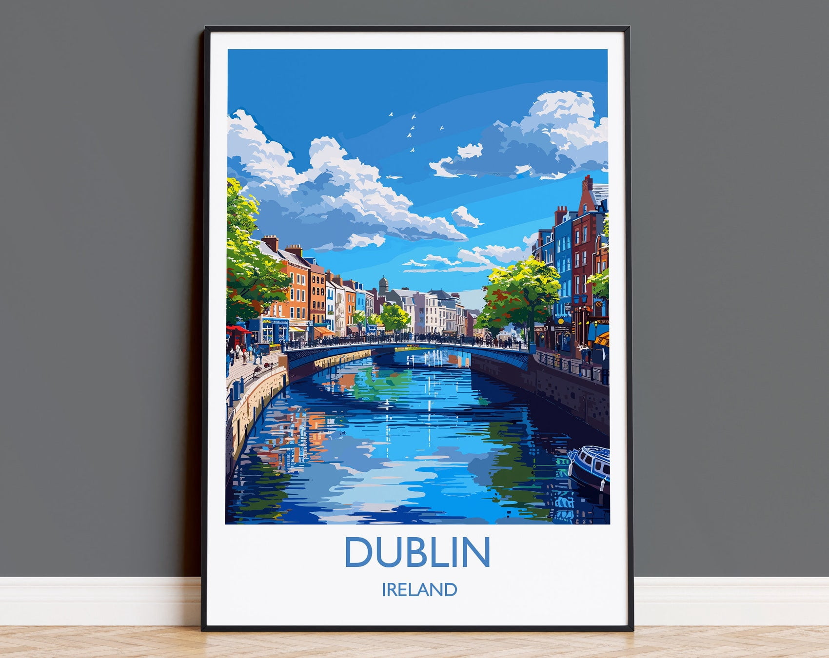 Dublin Poster Wall Art Travel Print Of Dublin Ireland Dublin Art Lovers ...