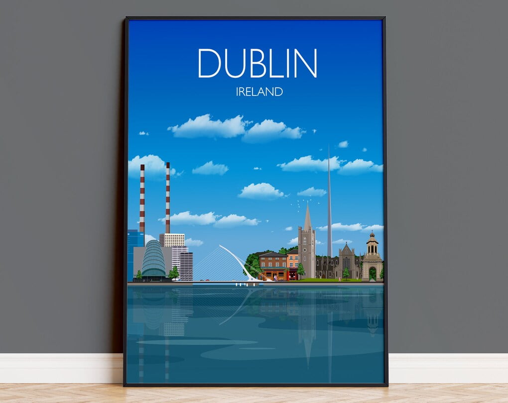 Dublin Travel Print, Dublin Poster, Dublin, Ireland, Ireland Travel ...