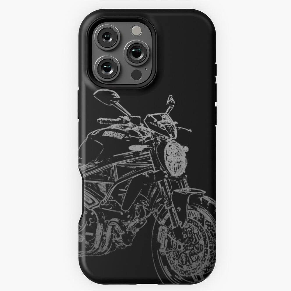 Ducati Monster 797 pencil silhouette motorcycle naked bike roadster ...