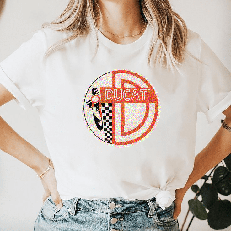 Ducati Motorcycle Classic Biker Style A Fan Rider Graphic Unisex T ...