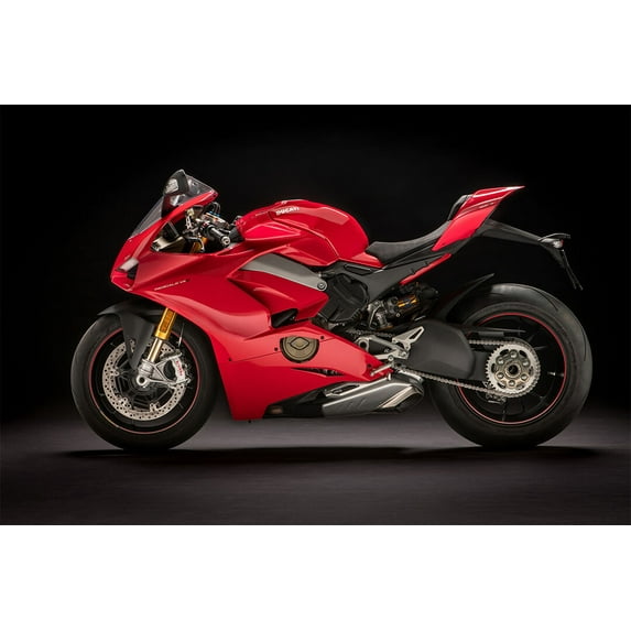 Ducati Panigale V4 Red Motorcycle Sports Wall Art Home Decor - 24x36 ...