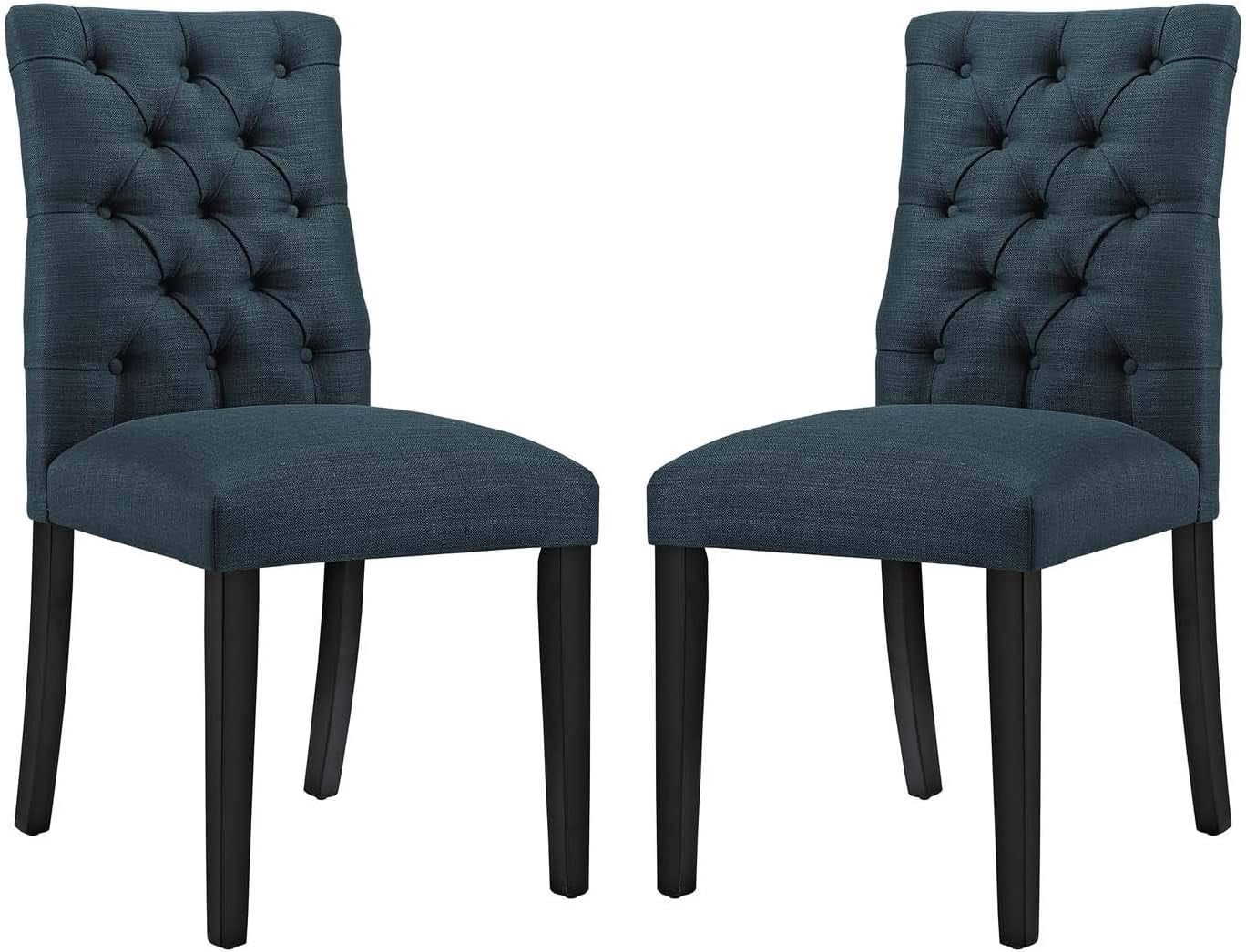Duchess Fabric Set of 2 Two Dining Chairs Azure - Walmart.com