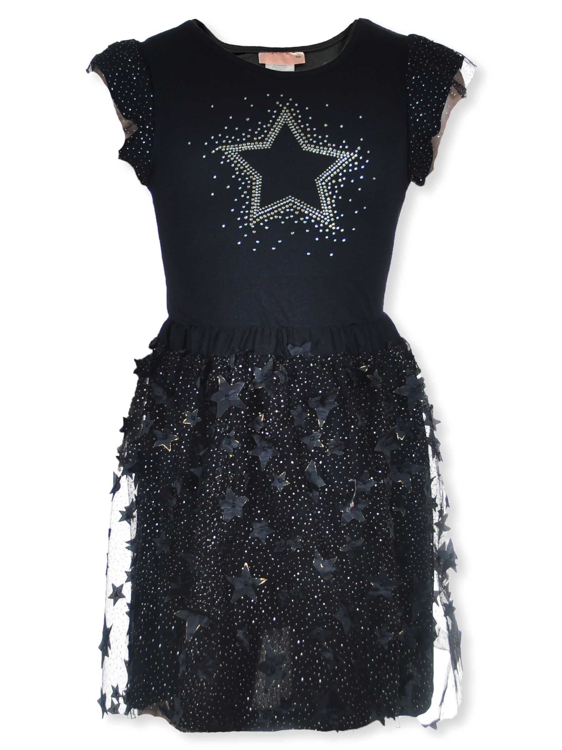 Duchess Girls' 2-Piece Star Skirt Set Outfit Color: black Size: 12 ...