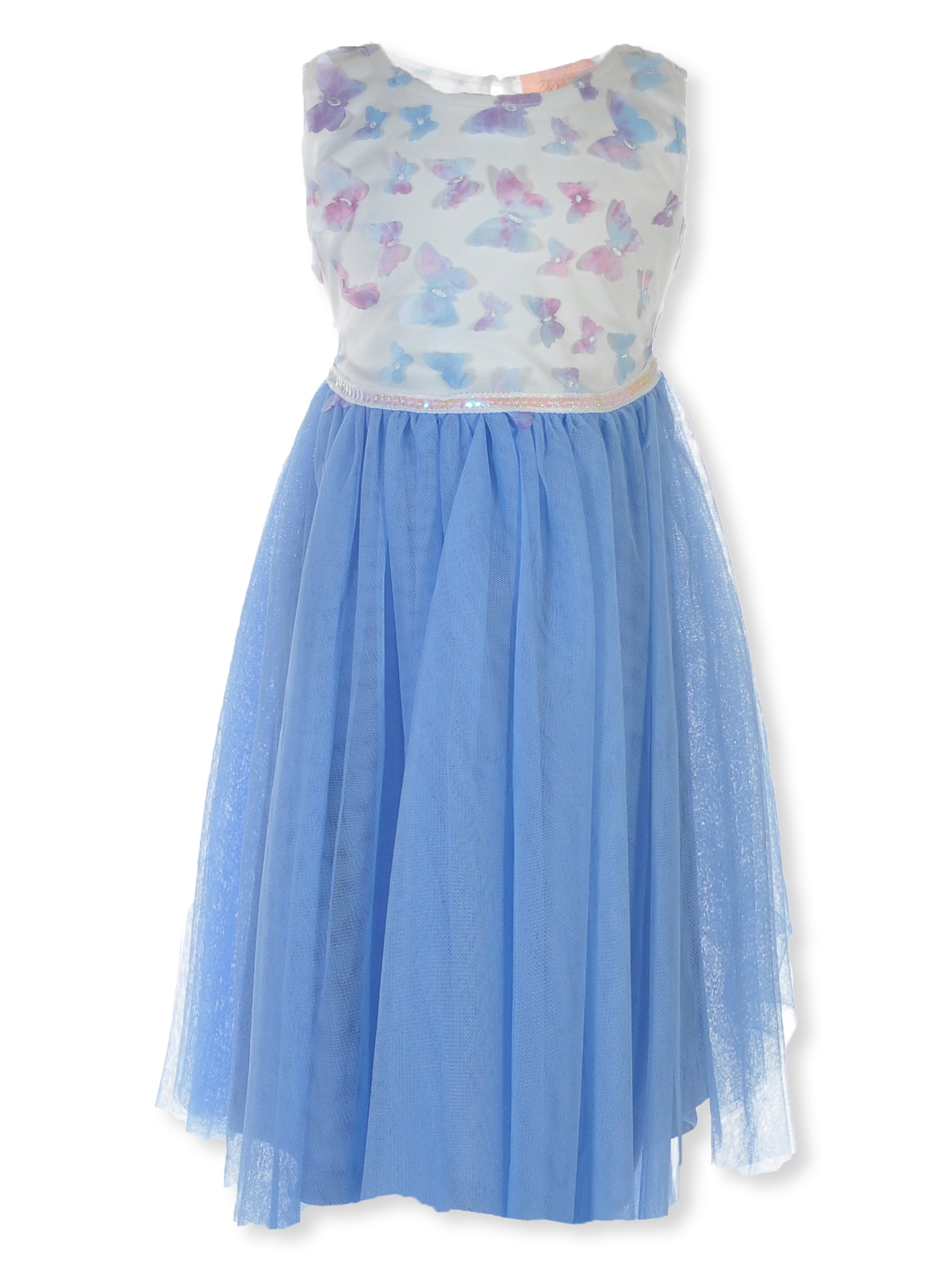 Duchess Girls' Butterfly Dress - blue, 10 (Big Girls) - Walmart.com
