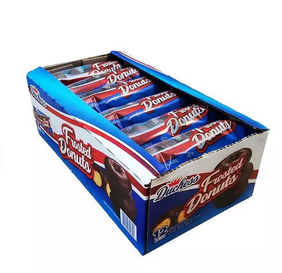 Duchess Mini Chocolate Donuts, Frosted, 3 oz Packs, 12 Pack Box ...