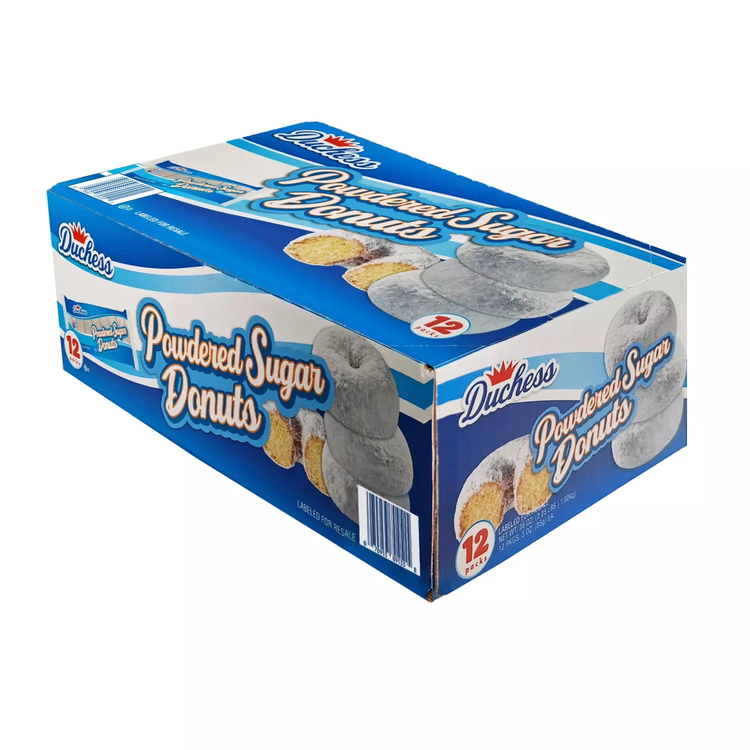 Duchess Mini Powdered Sugar Donuts, 3 Ounce (Pack of 12) - Walmart.com