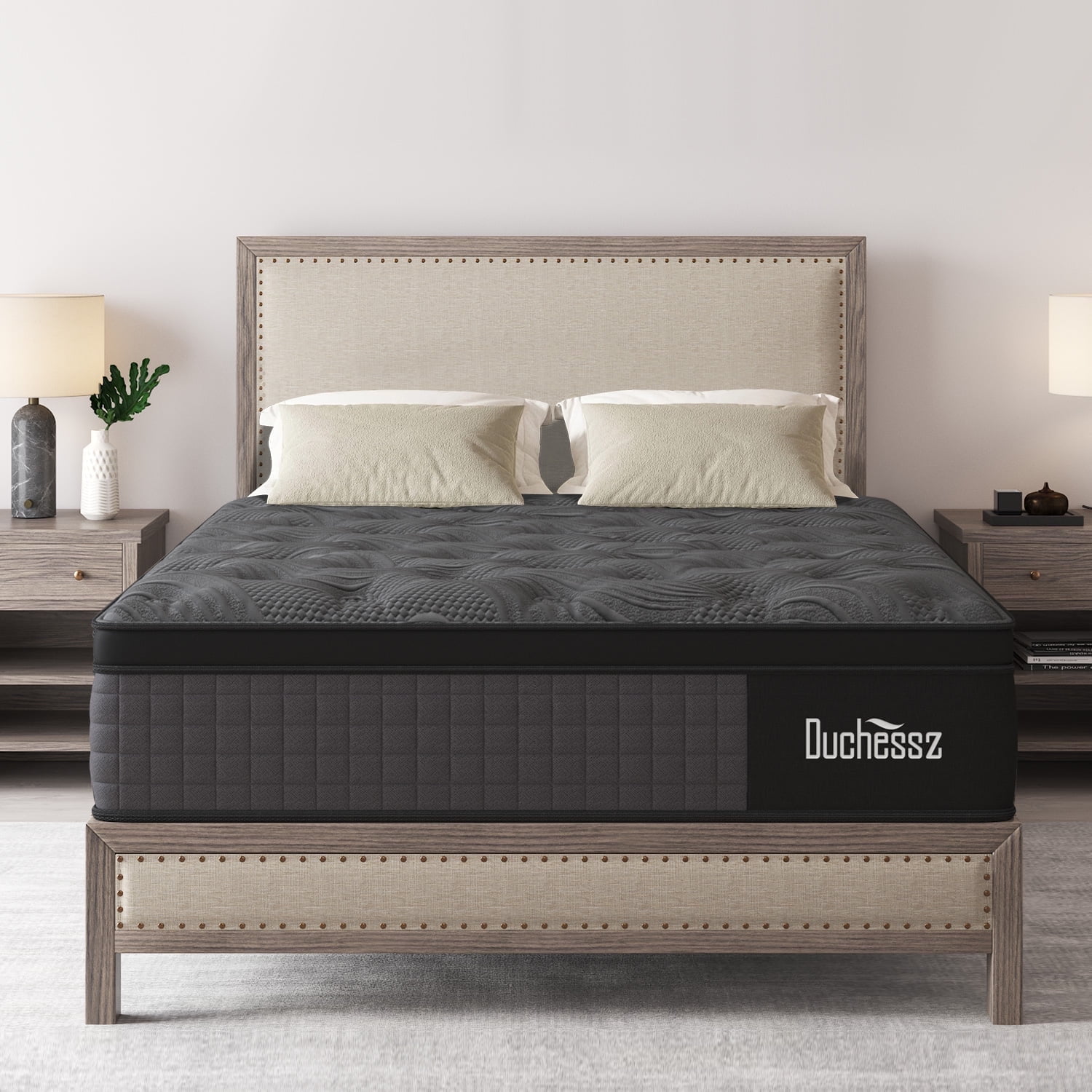 Duchessz Twin Mattress 12 inch Gel Memory Foam Pocket Innerspring ...