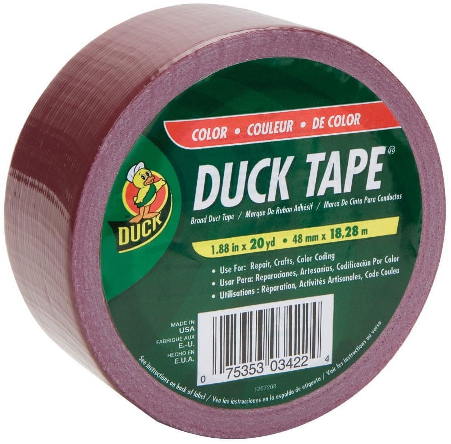 Duck 1264519 Maroon Color Duck Tape, 1.88" x 20 Yds - Walmart.com