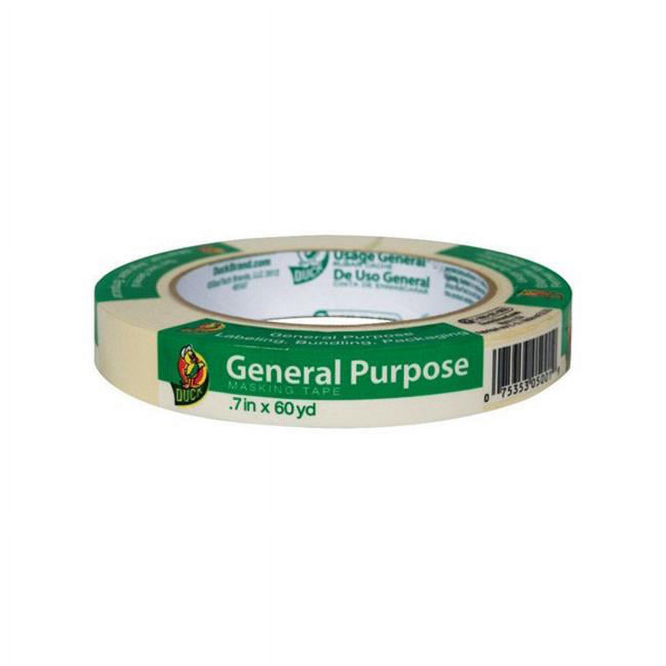Duck 240349 0.70 in. x 60 yd General Use Masking Tape - pack of 24 ...