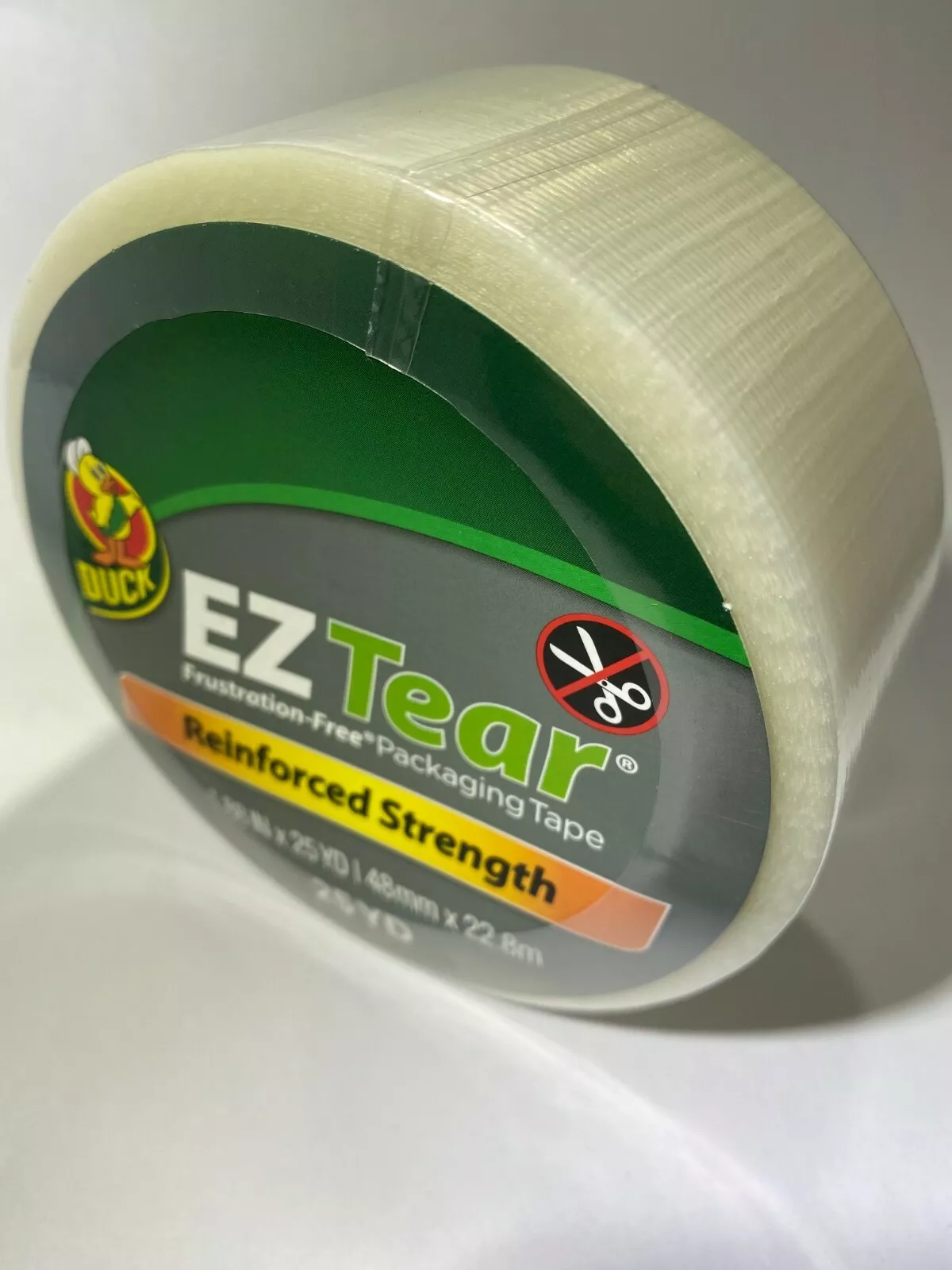 Duck # 242708 Ez Tear Reinforced Clear Packing Tape -1.88 In. X 25 Yd ...