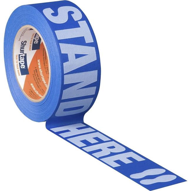 Duck 60 yards x 1.88 in. Stand Here Floor Marking Tape - 100 per Roll ...