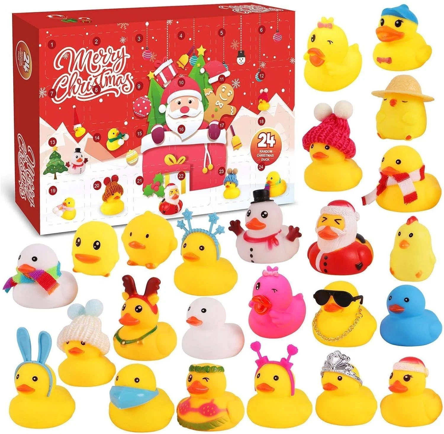 Duck Advent Calendar 2025 24 Days Christmas Countdown Rubber Duck Gift ...