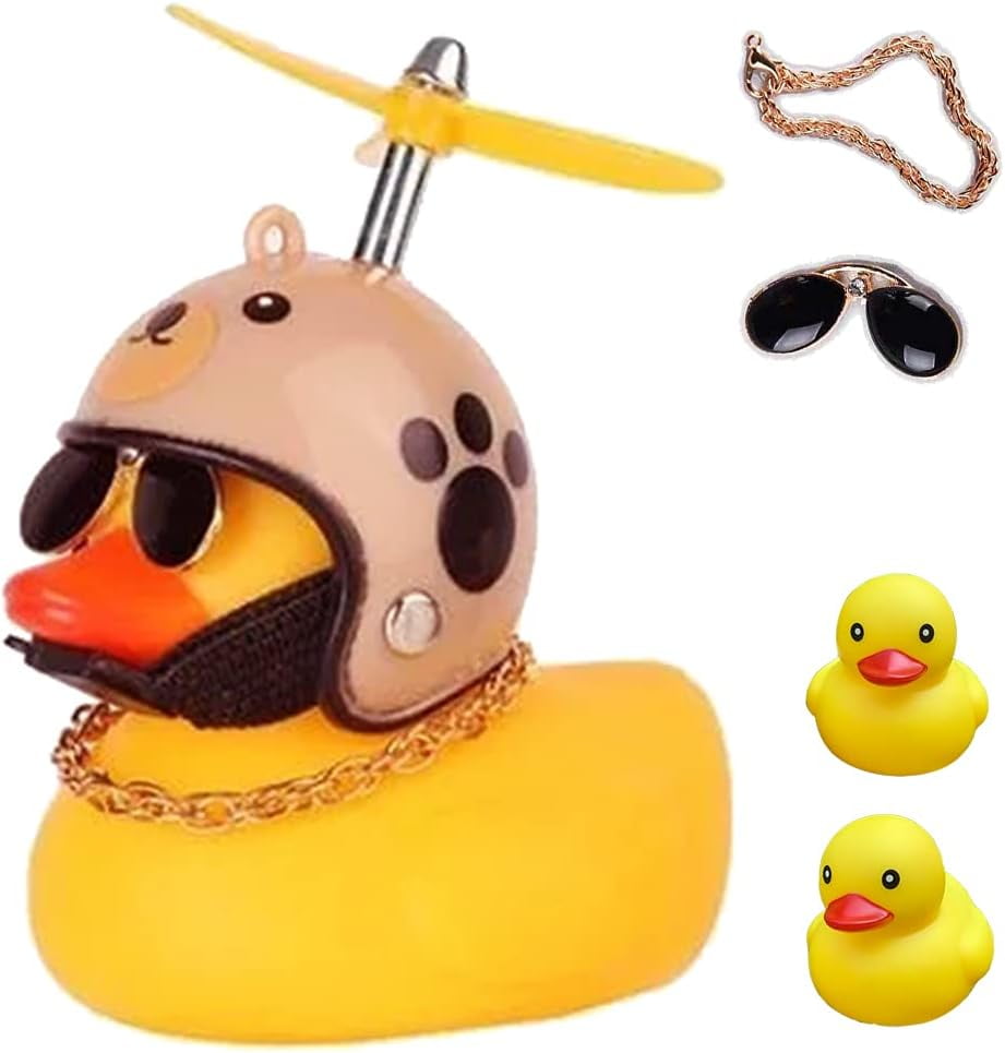 Duck Bike Bell, Cute Rubber Yellow Duck Bicycle Accessories with LED ...