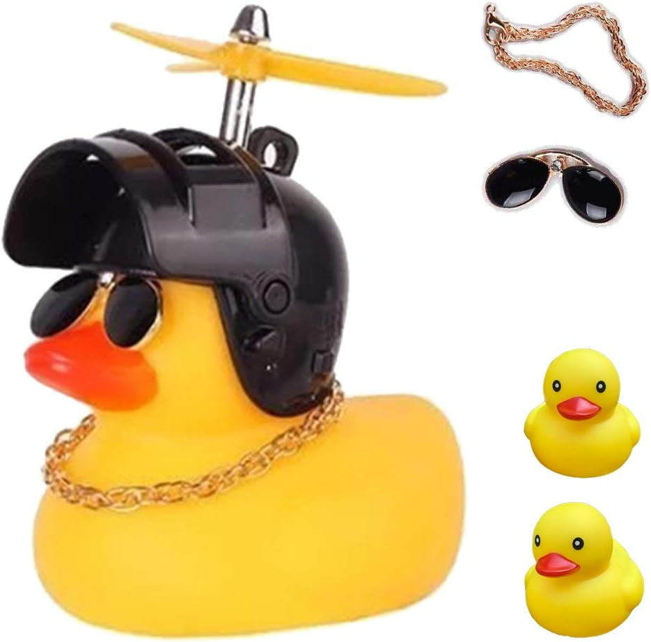 Duck Bike Bell, Cute Rubber Yellow Duck Bicycle Accessories with LED ...