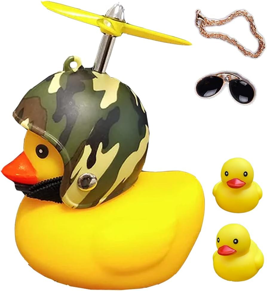 Duck On A Bike LUFEIS Duck Bike Bell 2-Pack With LED Light | Rubber ...