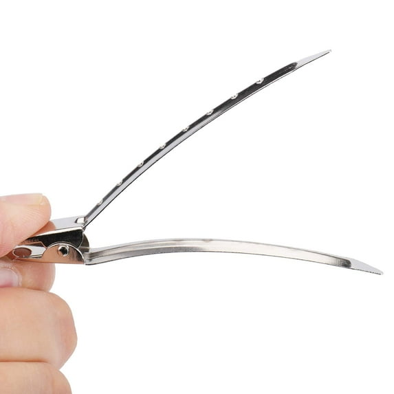 Duck Bill Hair Clips with Holes, Rustproof Metal Alligator Curl Clips ...