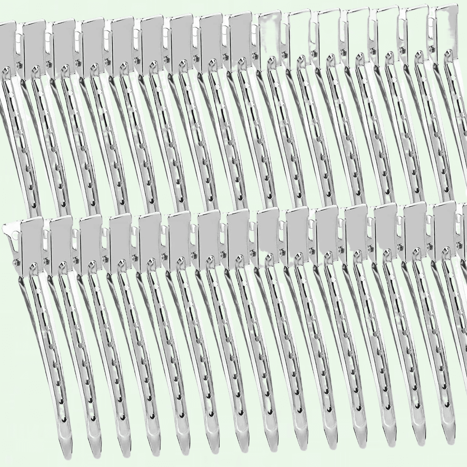 Duck Billed Clips, 30pcs 3.5 Inch Metal Alligator Curl Hair Clips with ...