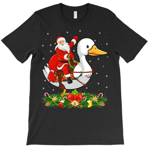 Duck Bird Xmas Matching Funny St. Nick Riding Christmas Themed Themed ...